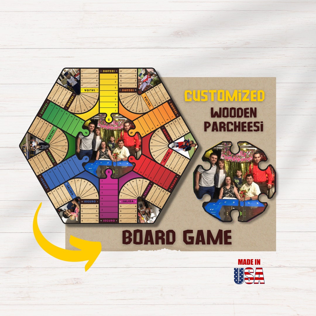 Parcheesi Family Board Game 6 Player, Custom Photo, Parques Strategy ...