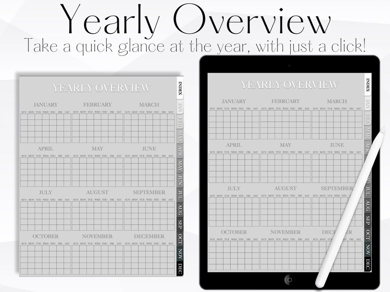 Undated Digital Planner, Goodnotes, Notability, Digital Products ...