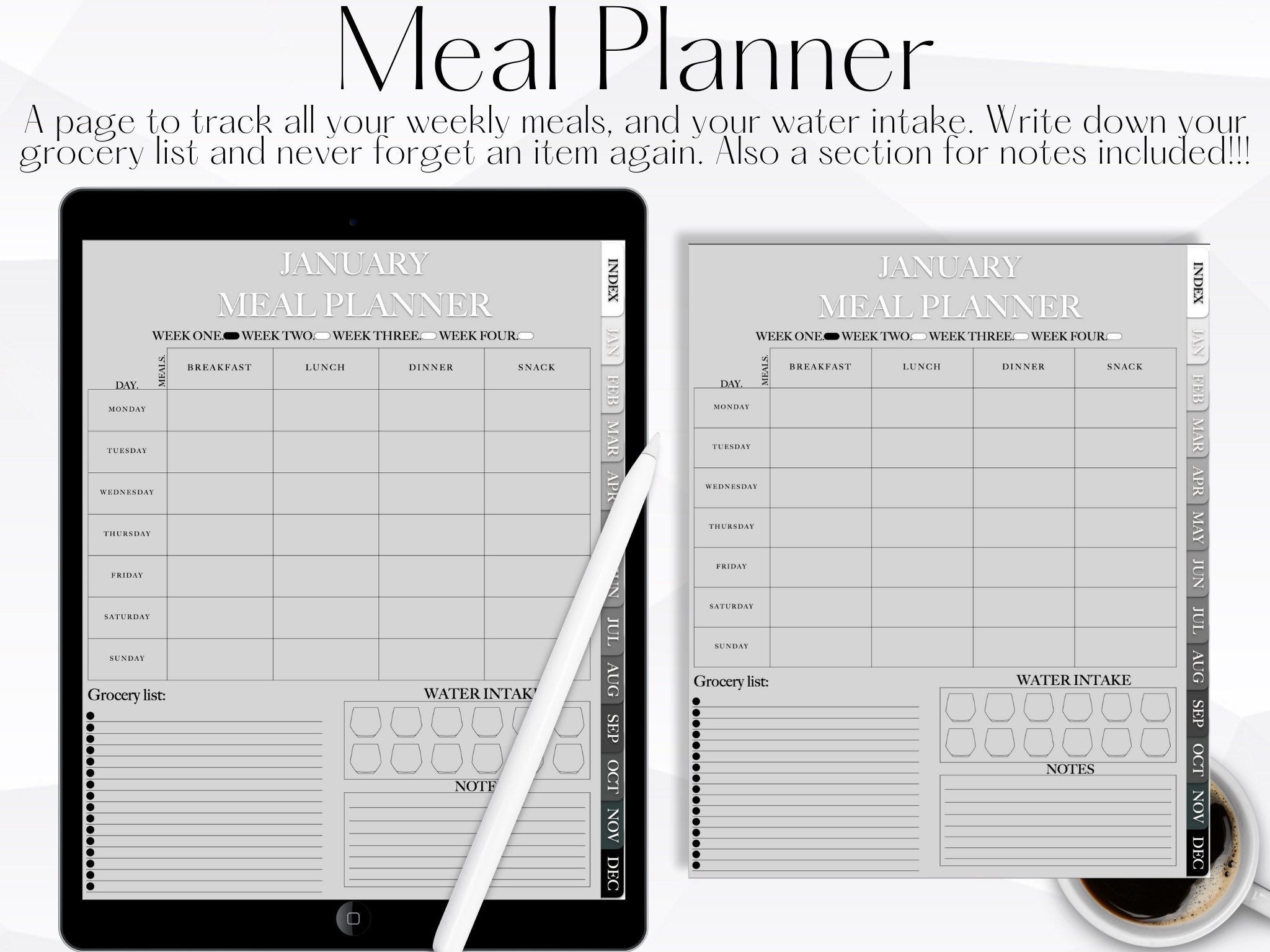 Undated Digital Planner, Goodnotes, Notability, Digital Products ...