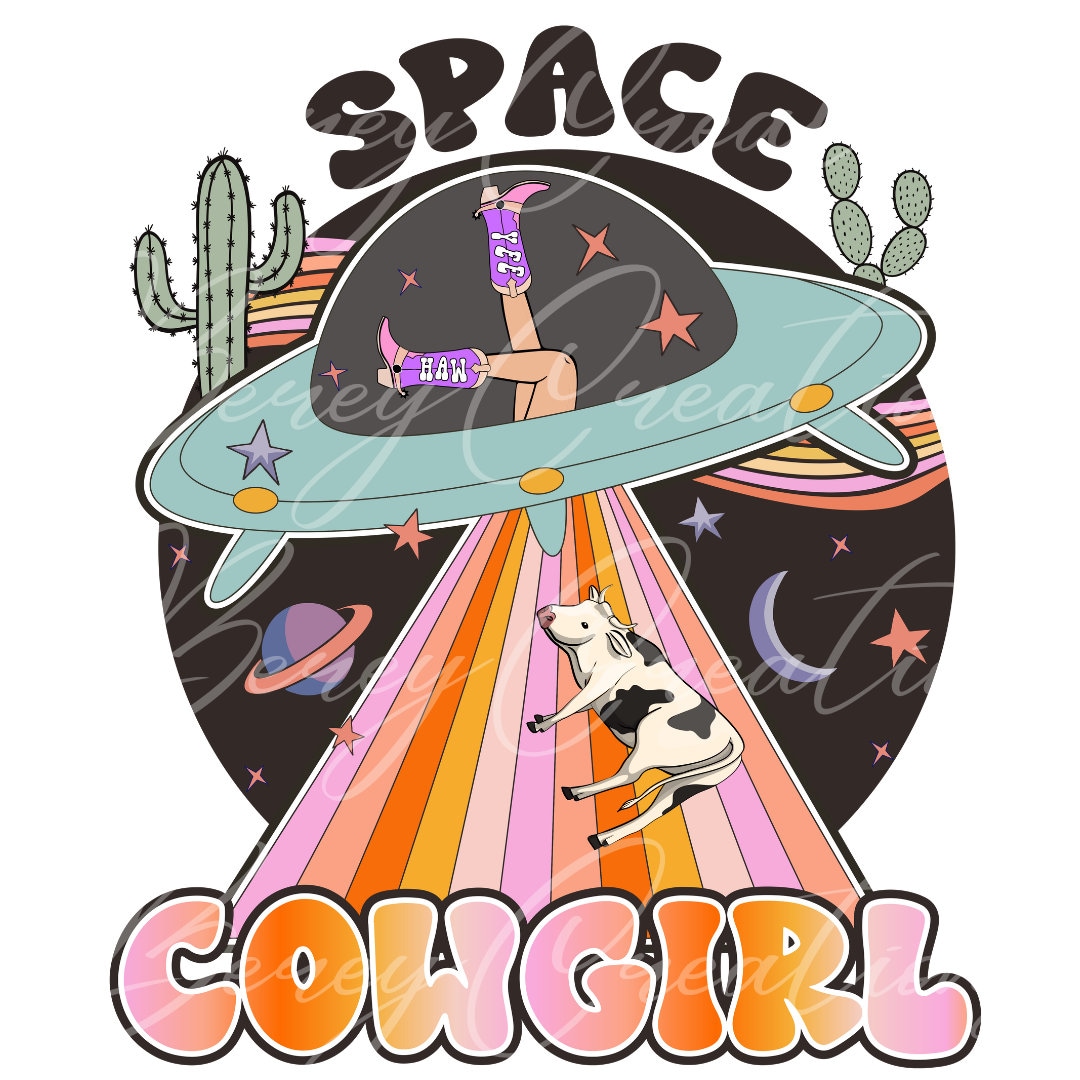 Space Cowgirl PNG - Etsy