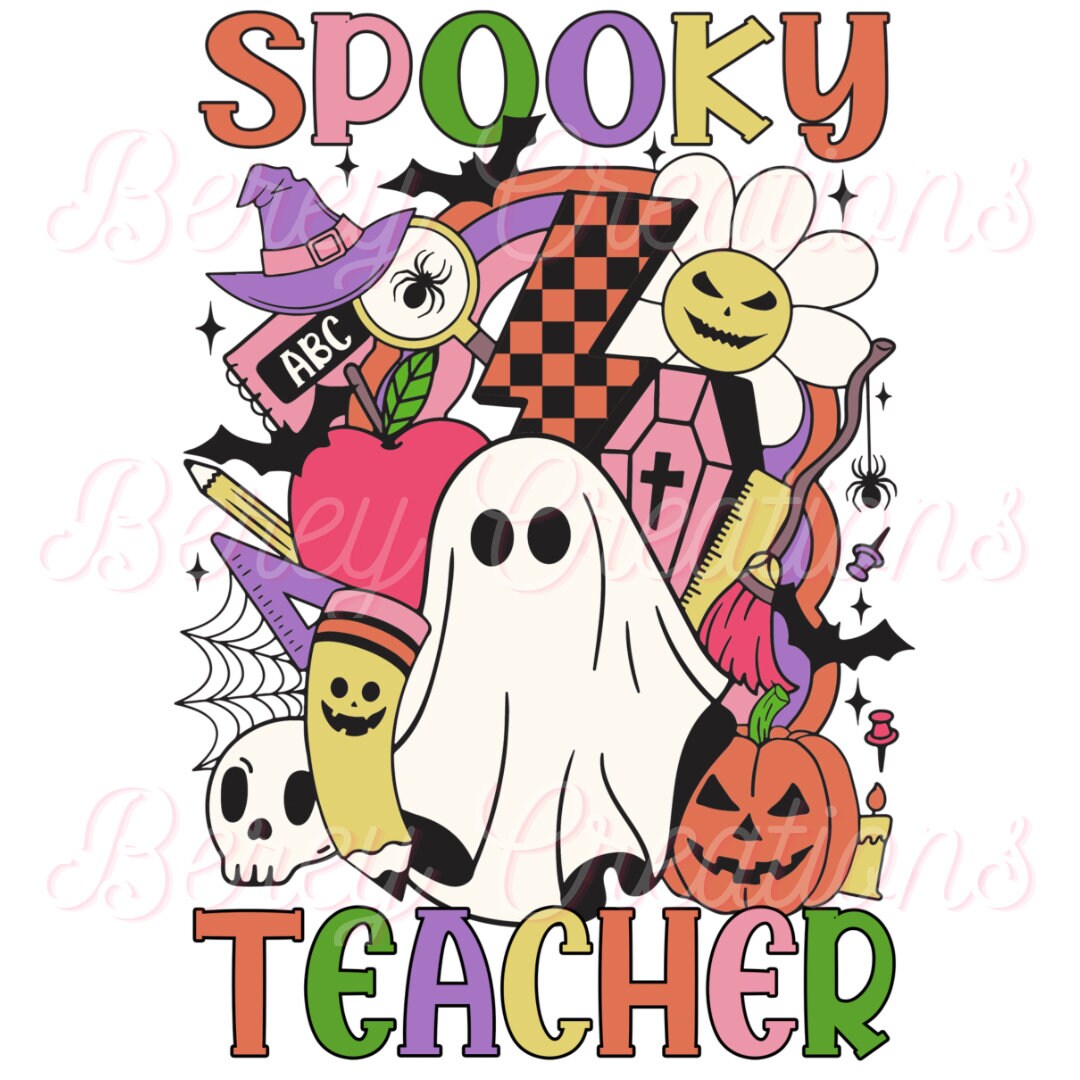 Halloween Teacher Png - Etsy