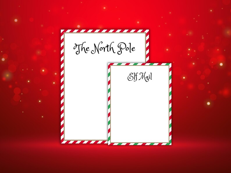 Blank North Pole Mail, Blank Elf Mail, Santa Stationery, Printable ...