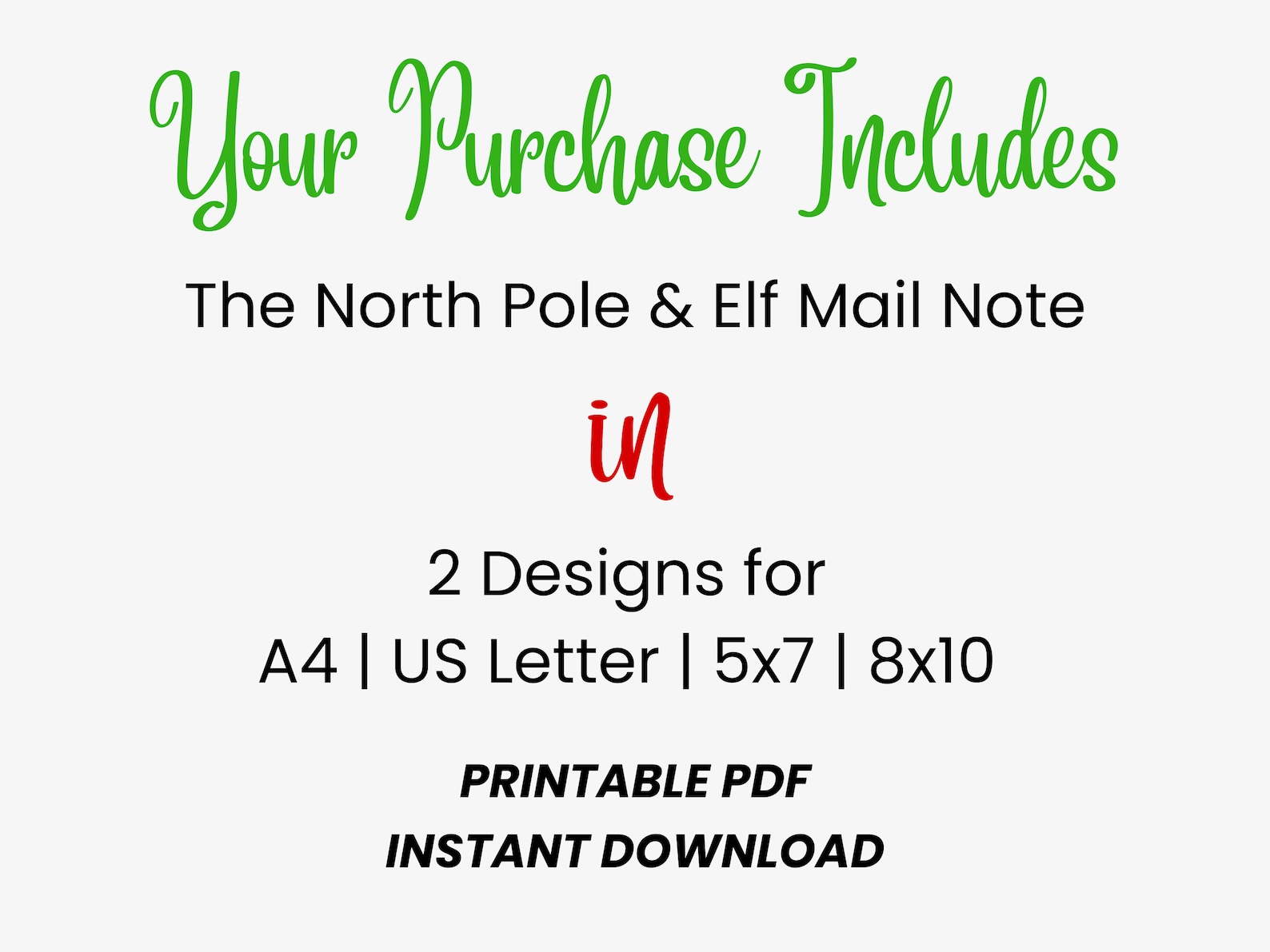 Blank North Pole Mail, Blank Elf Mail, Santa Stationery, Printable ...