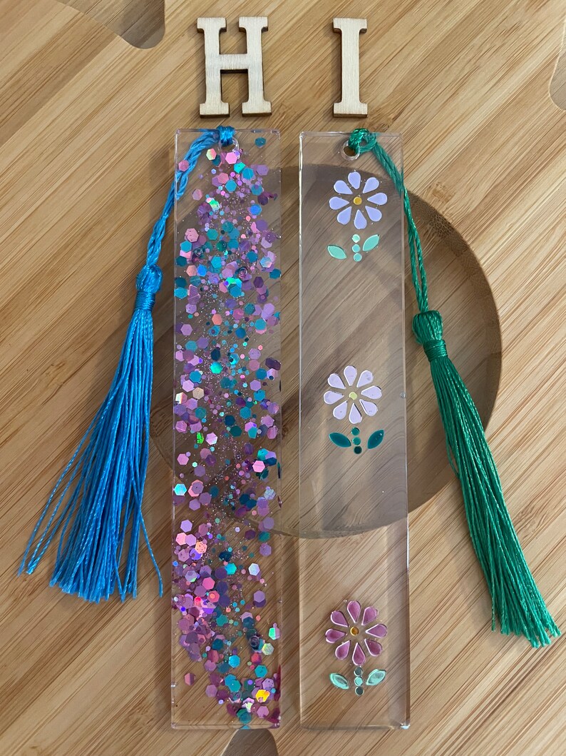 Hand Crafted Resin Bookmarks. Fun Designs and Colors. Great Gift or ...