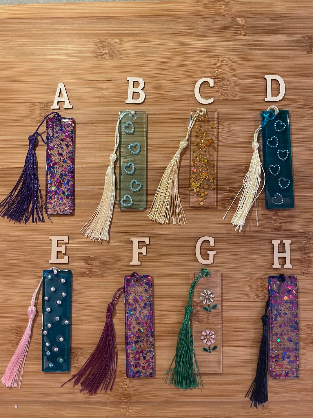 Hand Crafted Mini Resin Bookmarks. Fun Colors and Designs. Great Gift ...