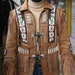 Mens Native American Leather Bead Jacket Suede Handmade Indian Buckskin ...