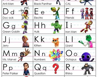 ABC Chart Printable Page | Printable Preschool Nursery Wall Art ...