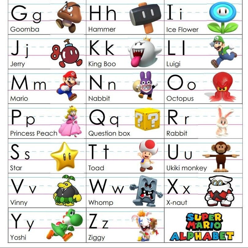 Super Mario Printable - Etsy