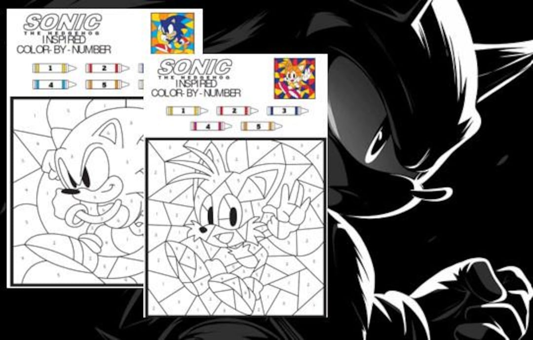 8 Sonic the Hedgehog Color by Number Worksheets, Preschool ...