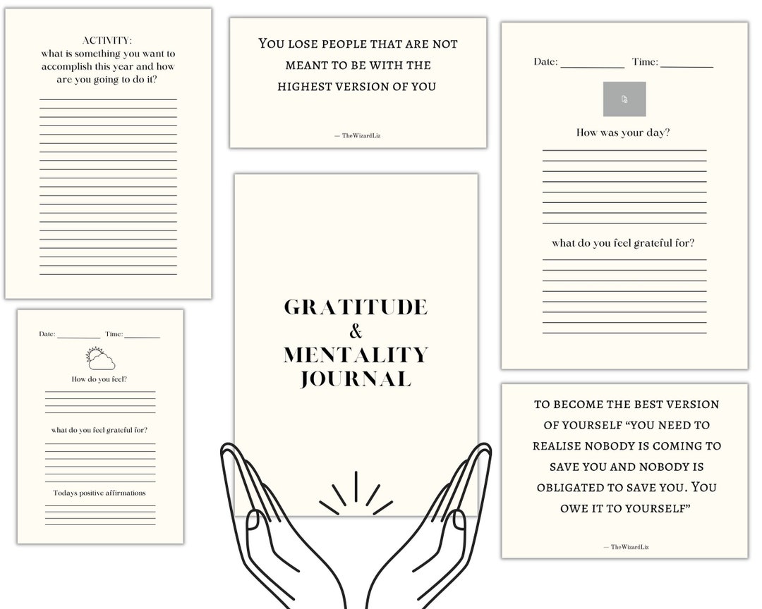 Minimalist Digital A5 Gratitude and Mentality Planner, Winners ...