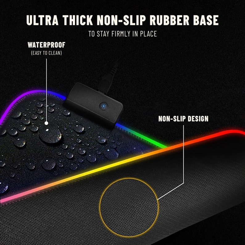 Custom Desk Mat Gaming Mouse Pad LED With Non-slip Base - Etsy