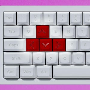 Arrows Red Keycaps, Custom Creative Computer Keycaps Mechanical Keycaps ...