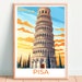 Leaning Tower of Pisa Poster, Italy Wall Art, Leaning Tower of Pisa ...
