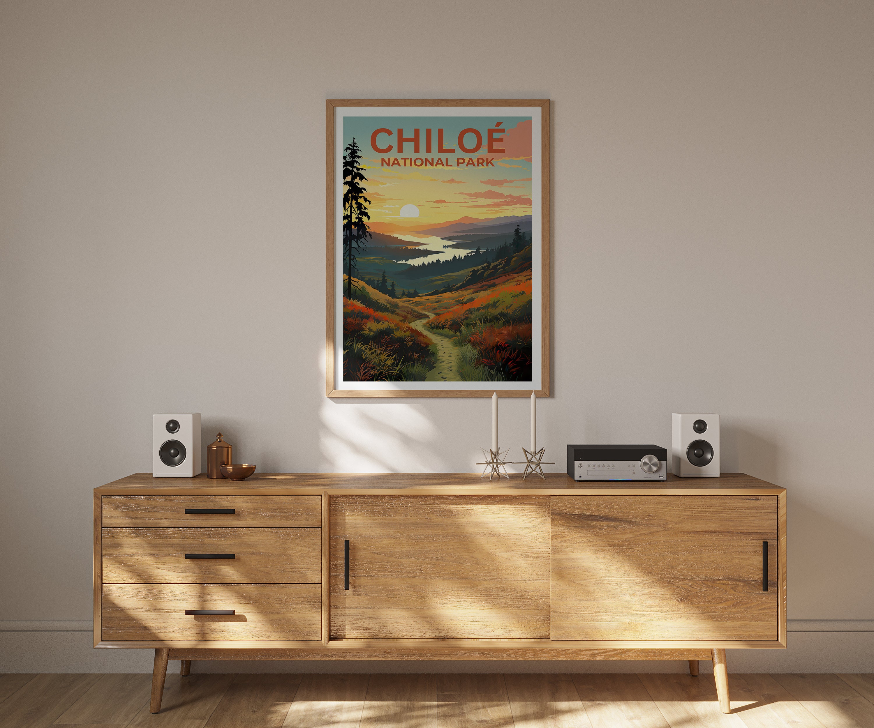 Chiloé Travel Poster, Chile Wall Art, Chile Print, Chiloé Poster, Chile ...