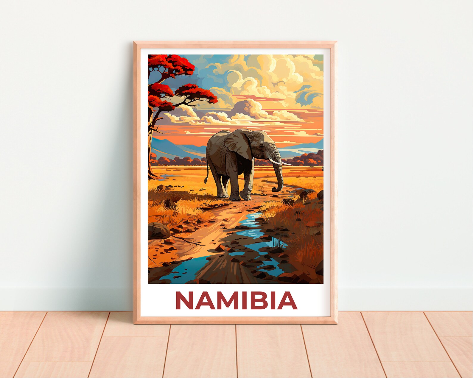Namibia Poster, Namibia Print, Africa Poster, Safari Print, Namibia ...
