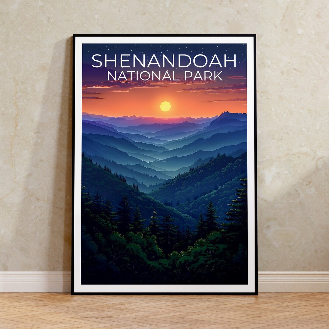Shenandoah National Park Poster, Shenandoah Print, Virginia Poster ...