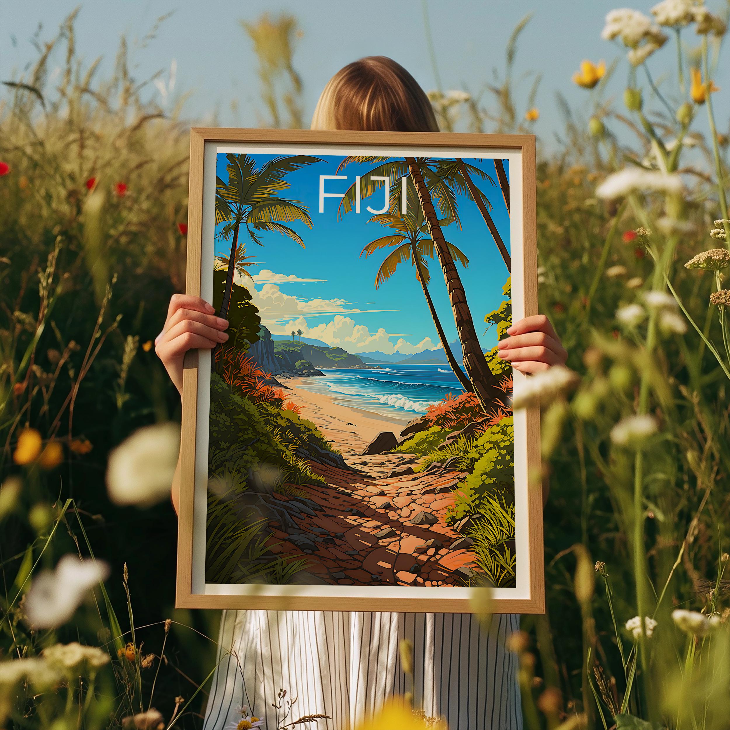 Fiji Poster, Fiji Print, Island Poster, Island Print, Fiji Travel ...