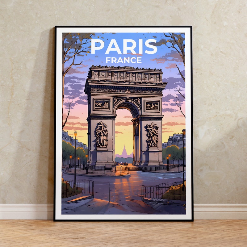 Paris Travel Poster - Etsy