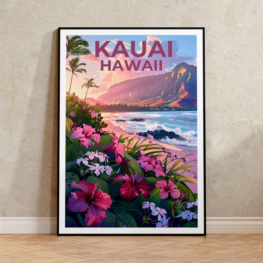 Kauai Poster, Kauai Print, Hawaii Poster, Hawaii Print, Kauai Travel ...