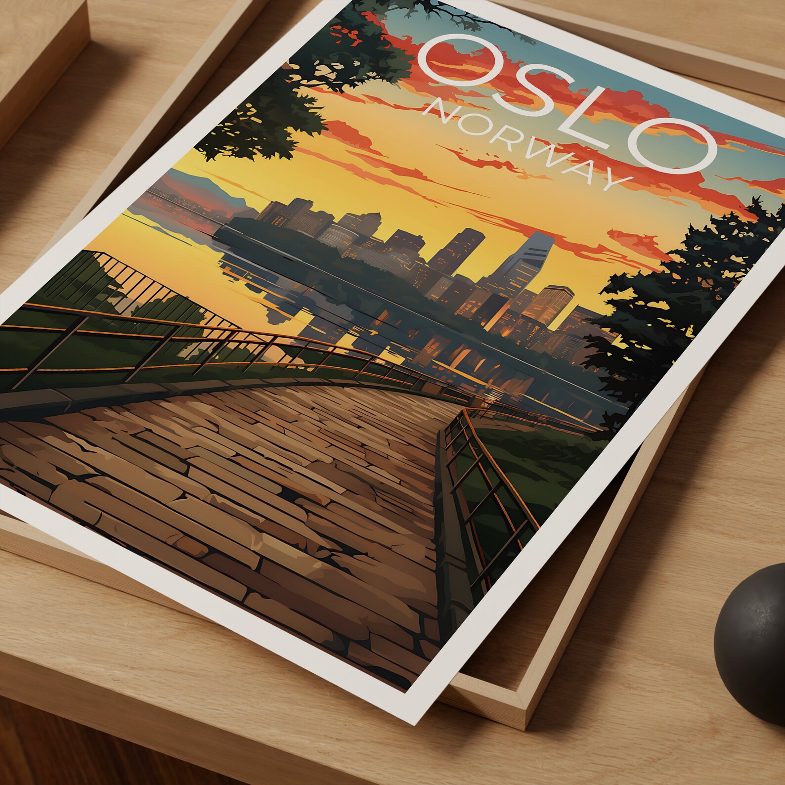 Oslo Travel Poster, Norway Wall Art, Norway Print, Oslo Poster, Norway ...