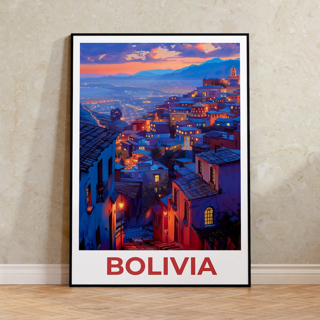 Bolivia Travel Poster, Bolivia Wall Art, Bolivia Print, Bolivia Poster ...