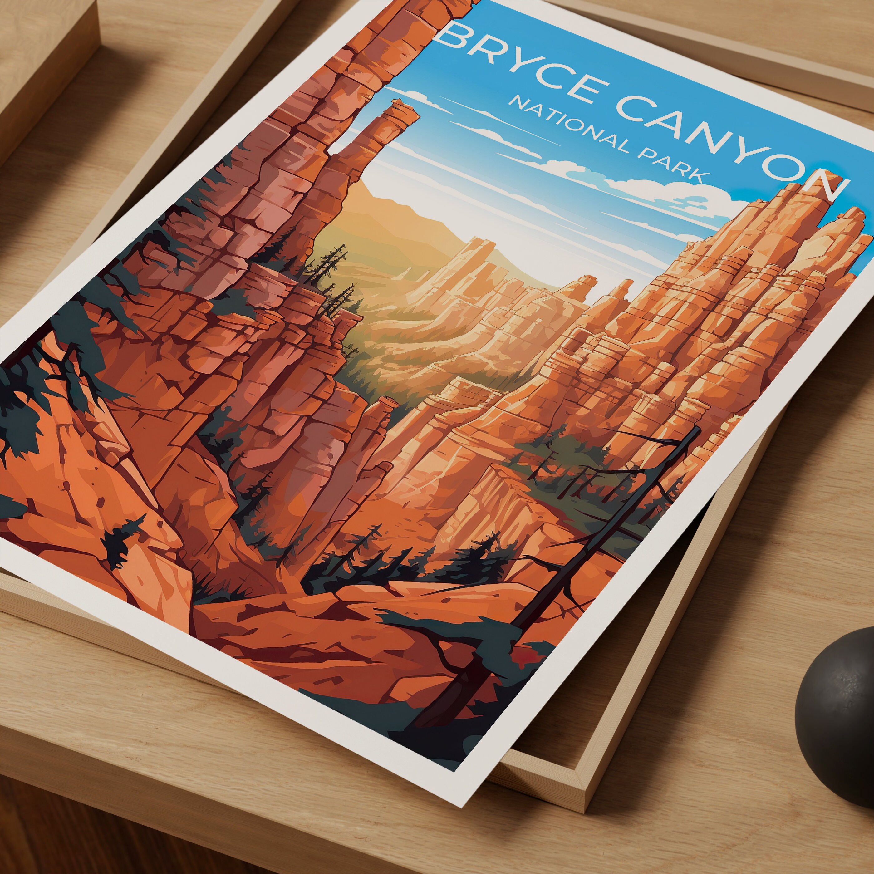Bryce Canyon Travel Poster, Bryce Canyon Wall Art, Bryce Canyon Print ...