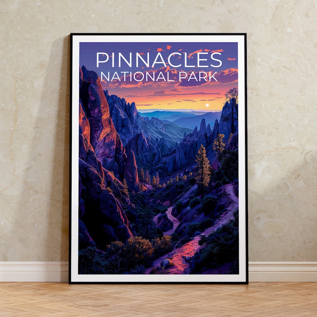 Pinnacles National Park Poster, Pinnacles Print, California Poster ...