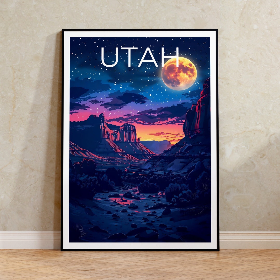 Utah Poster, Utah Print, Desert Poster, Outdoors Print, Utah Travel ...