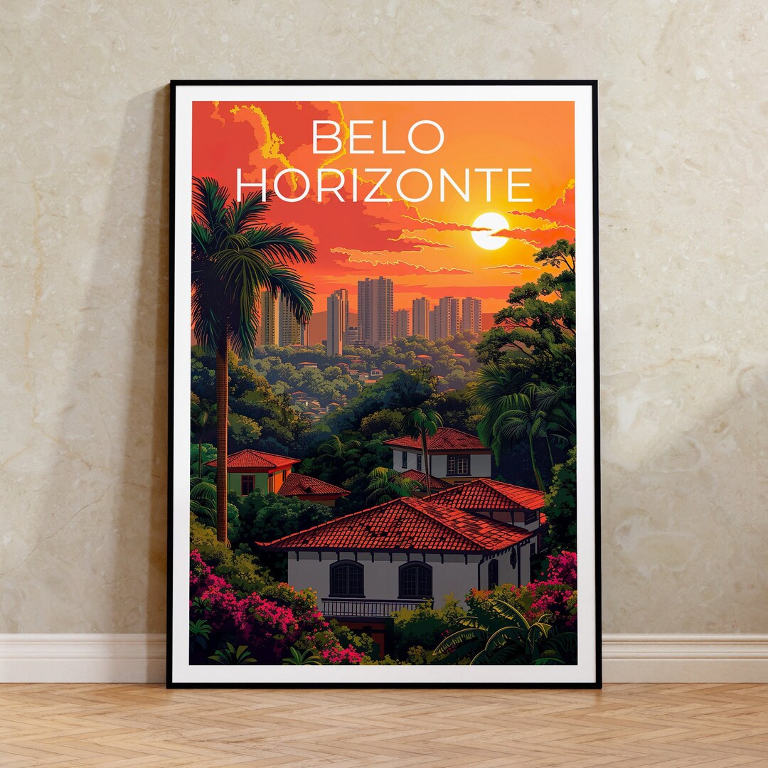 Belo Horizonte Poster, Belo Horizonte Print, Brazil Poster, Brazil ...