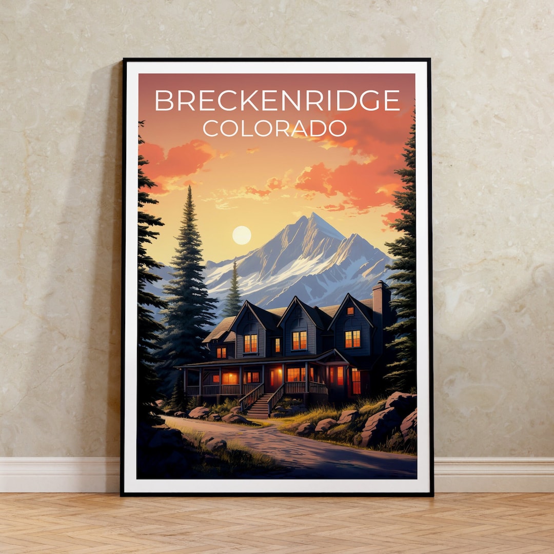 Breckenridge Travel Poster, Colorado Wall Art, Colorado Print ...