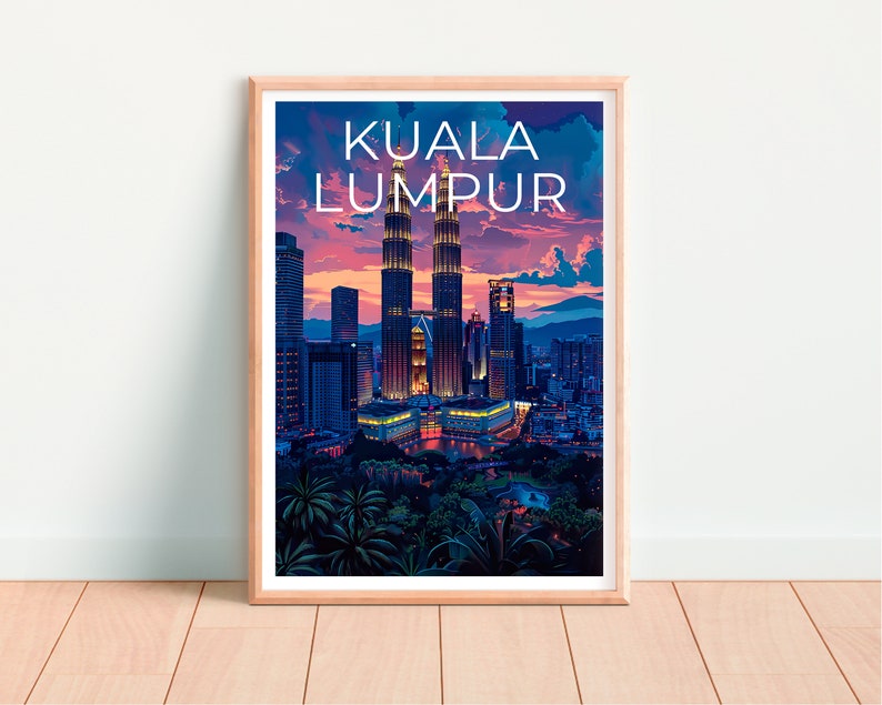 Kuala Lumpur Poster, Petronas Towers Print, Kuala Lumpur Poster ...
