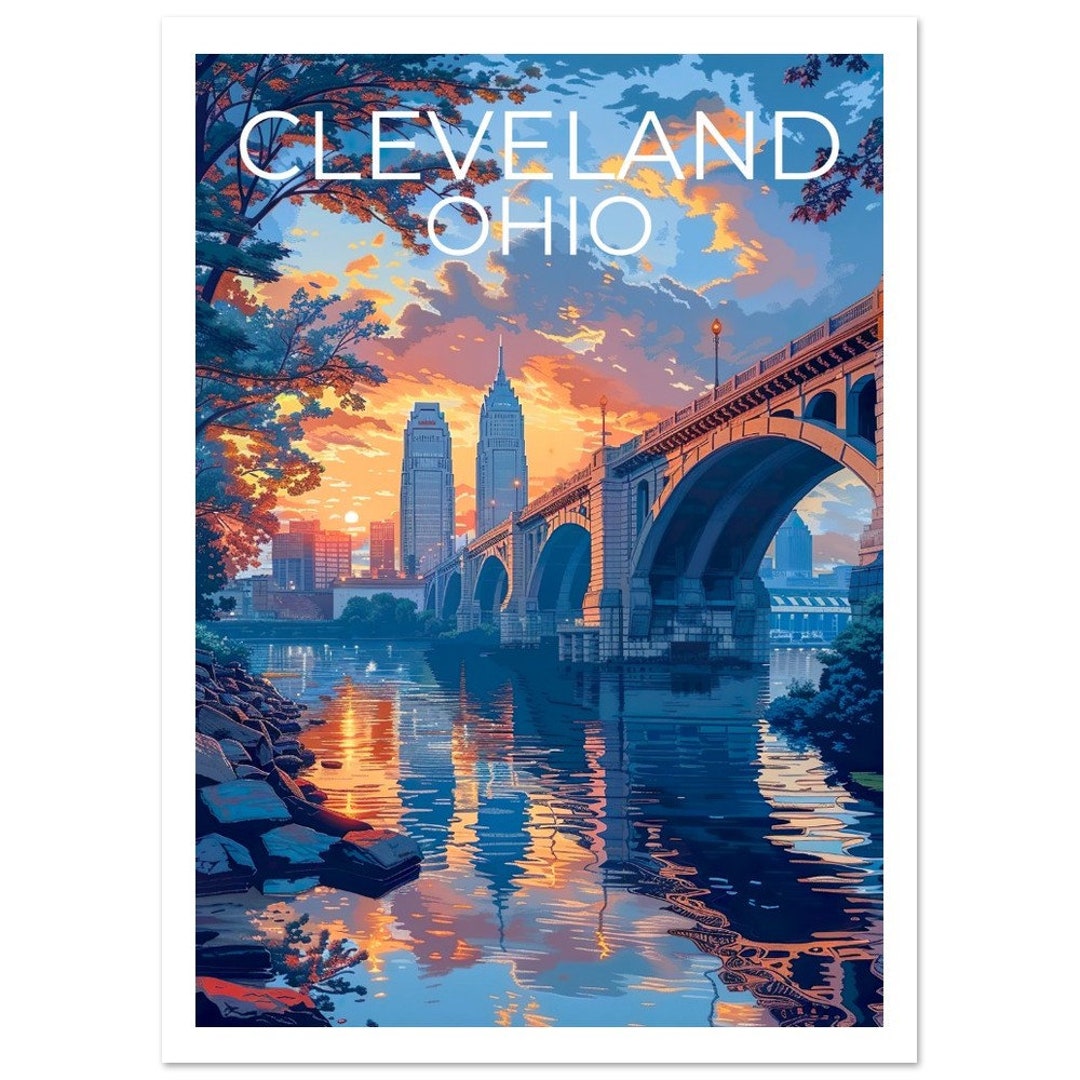 Cleveland Poster, Cleveland Print, Ohio Art, Ohio Print, Cleveland ...