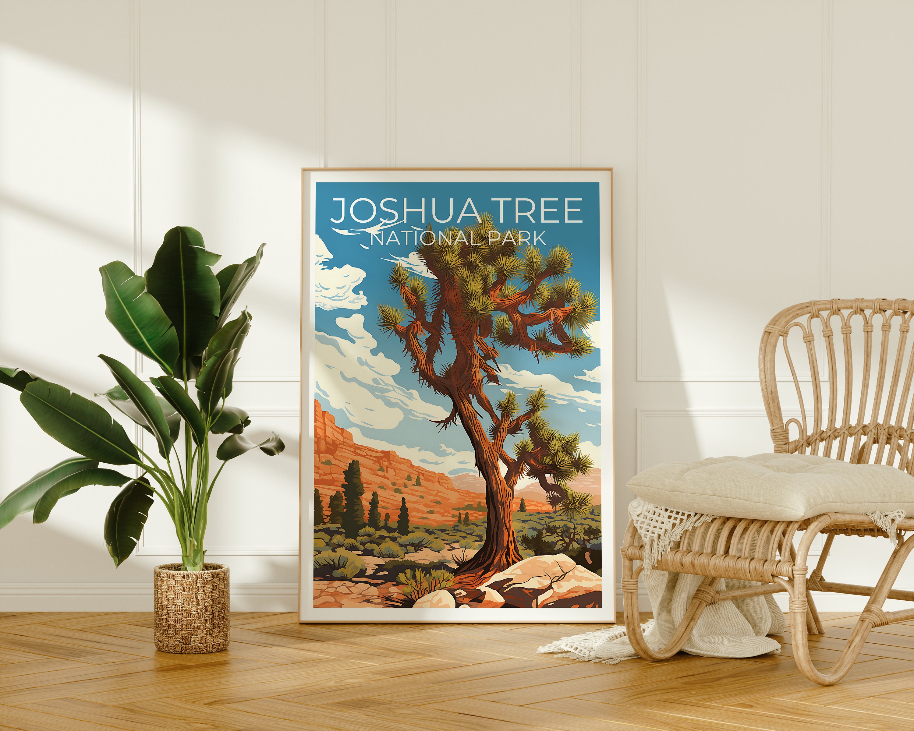 Joshua Tree Travel Poster, California Wall Art, California Print ...