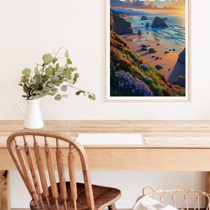 Oregon Travel Poster, Oregon Coast Wall Art, Oregon Coast Print, Oregon ...