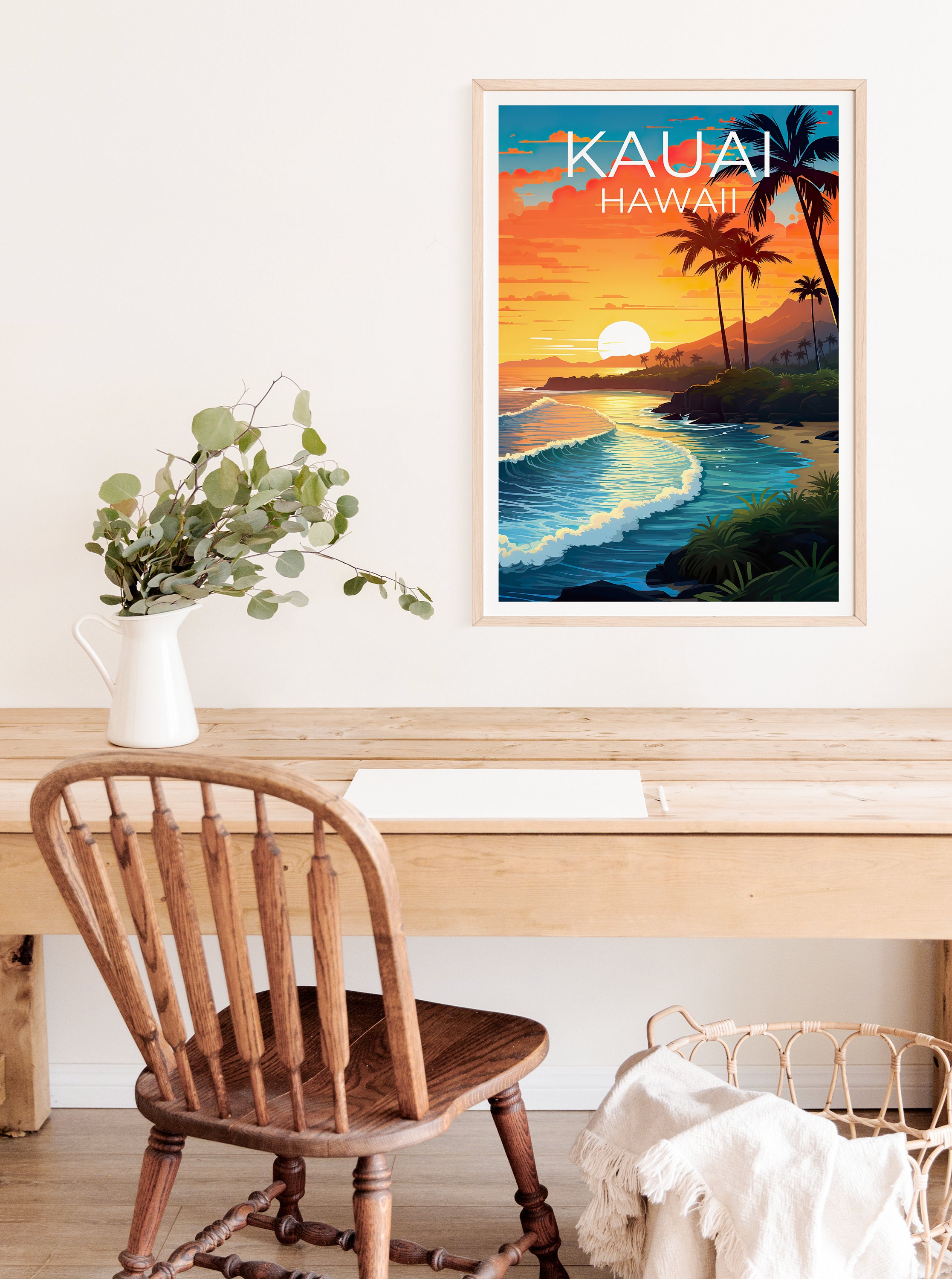 Kauai Travel Poster Hawaii Wall Art Hawaii Print Kauai - Etsy