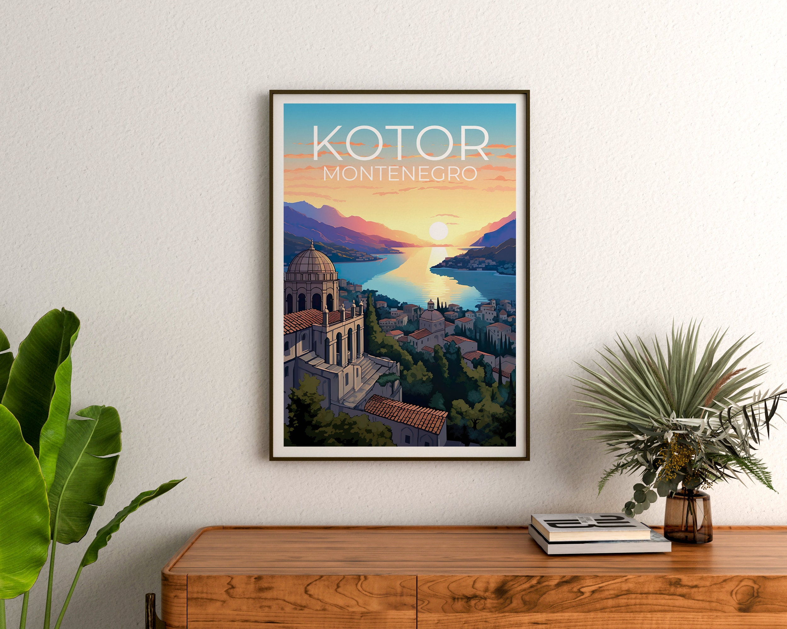 Kotor Travel Poster, Montenegro Wall Art, Montenegro Print, Kotor ...