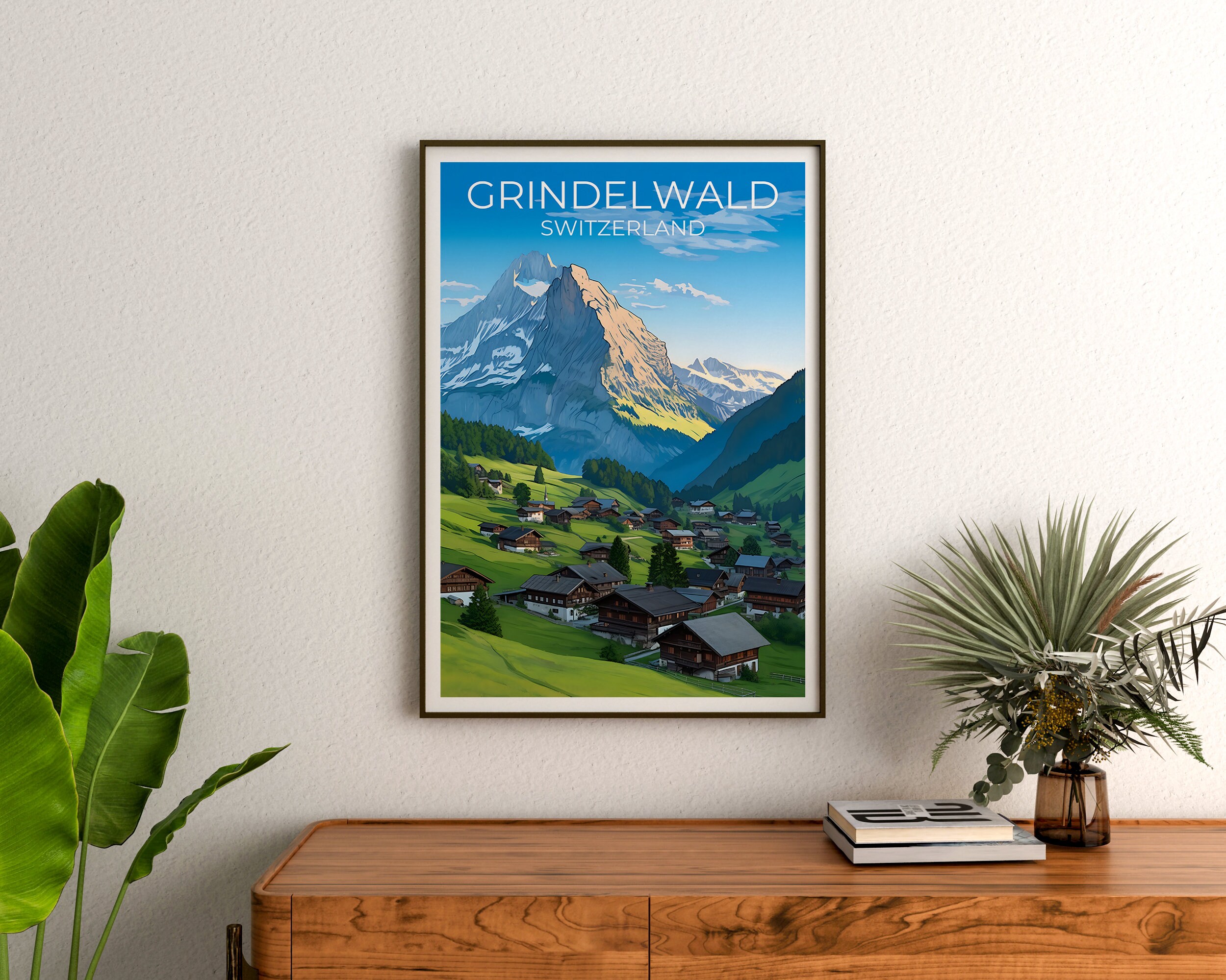 Grindelwald Travel Poster, Switzerland Wall Art, Switzerland Print ...