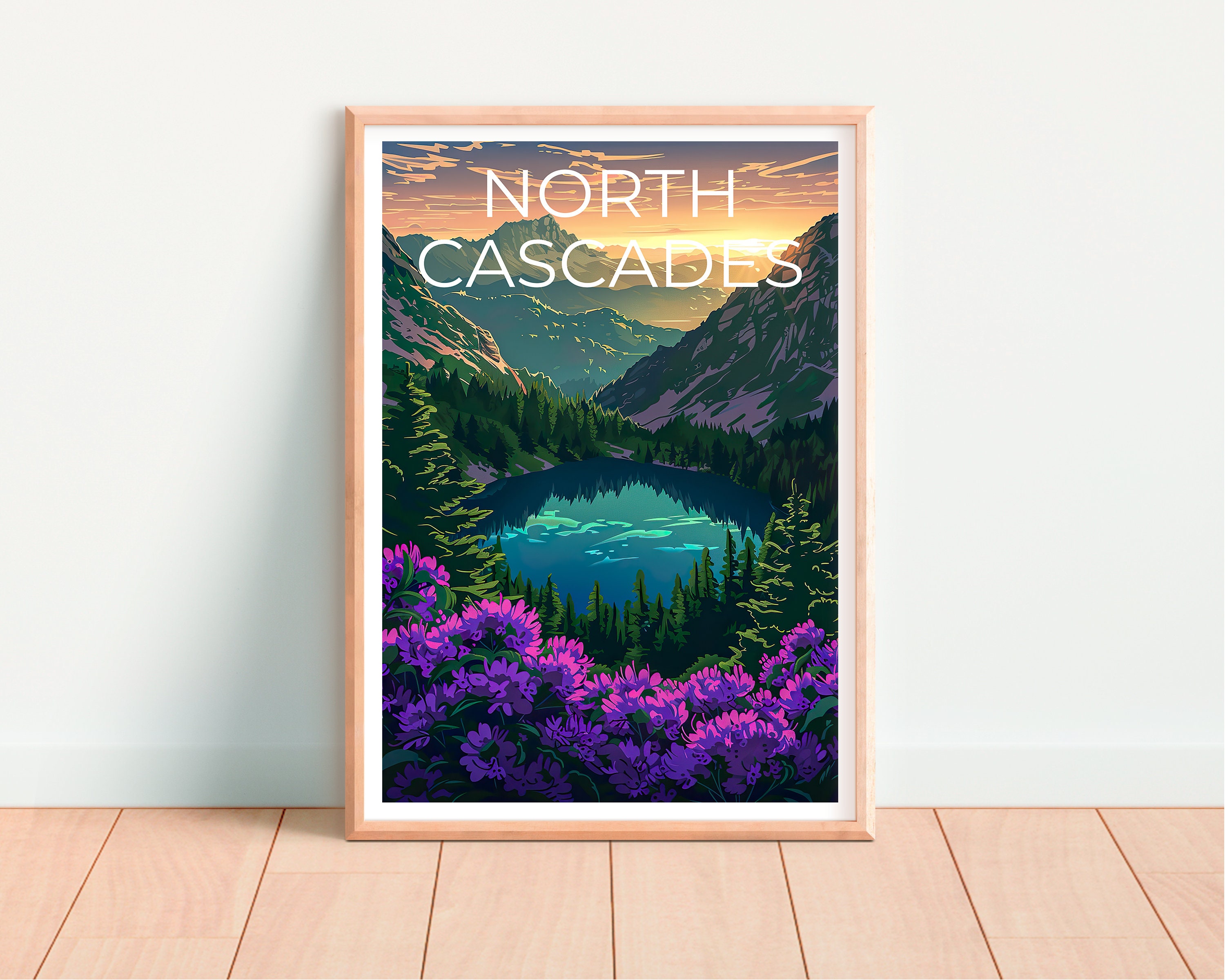 North Cascades National Park Poster, Washington Print, Washington Art ...