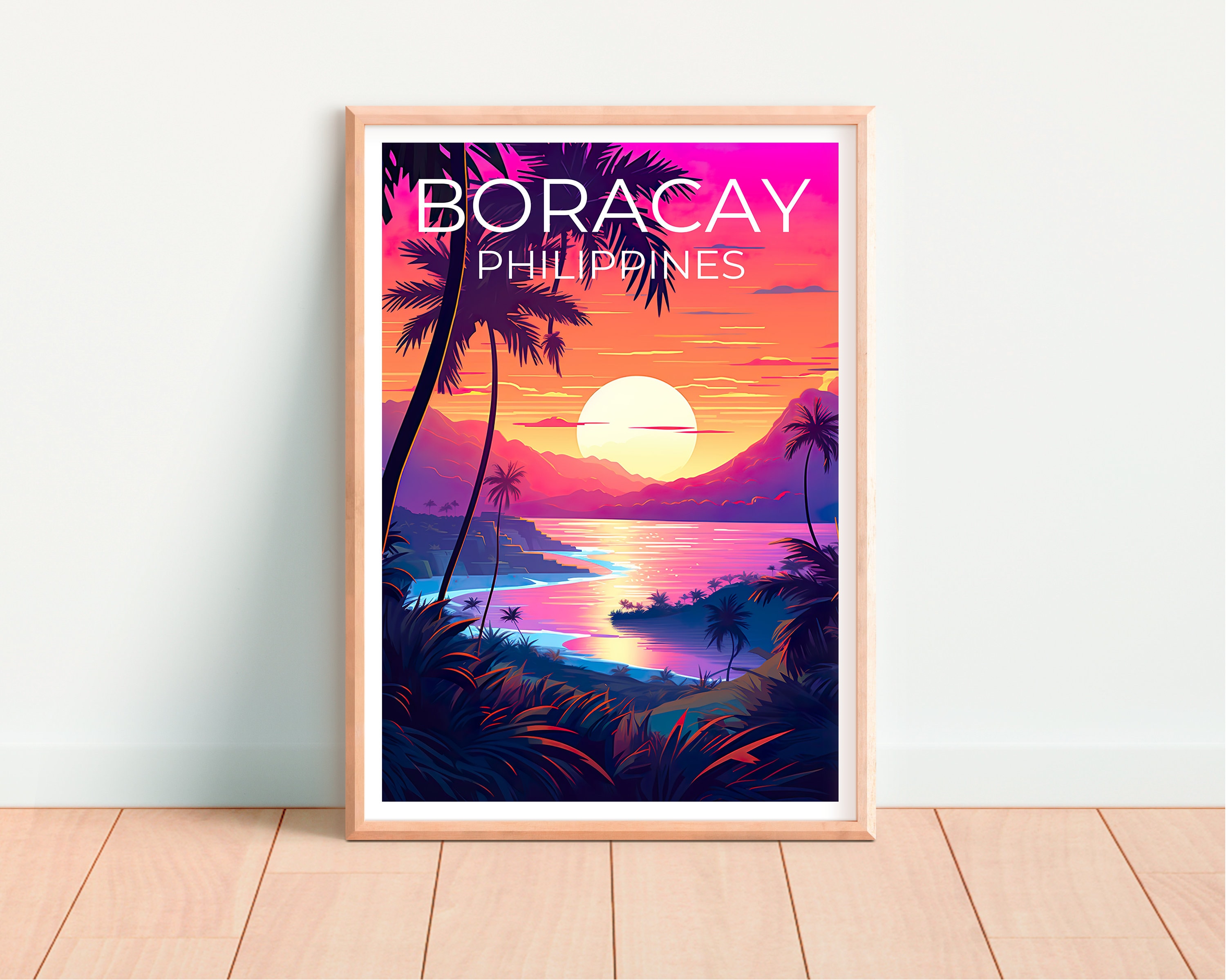 Boracay Travel Poster, Philippines Wall Art, Philippines Print, Boracay ...