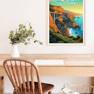 Big Sur Travel Poster, California Wall Art, California Print, Big Sur ...