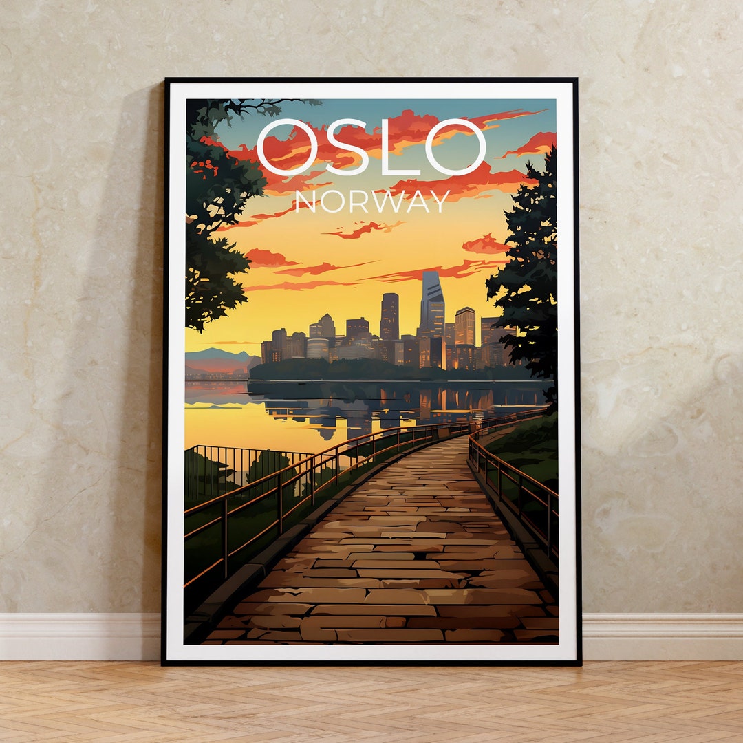 Oslo Travel Poster, Norway Wall Art, Norway Print, Oslo Poster, Norway ...