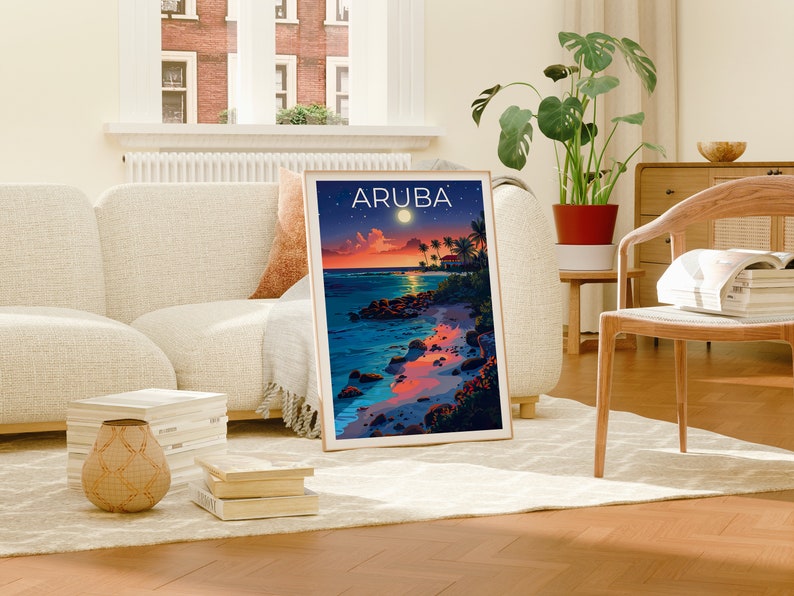 Aruba Poster, Aruba Print, Tropical Poster, Tropical Island Print ...