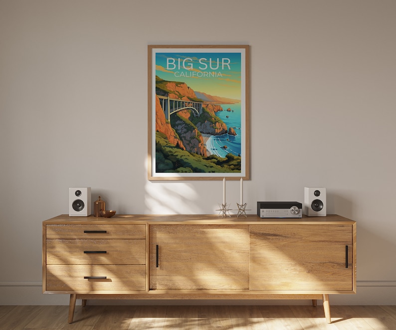 Big Sur Travel Poster, California Wall Art, California Print, Big Sur ...