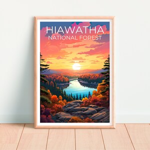 Hiawatha National Forest Poster, Hiawatha Print, Michigan Poster ...