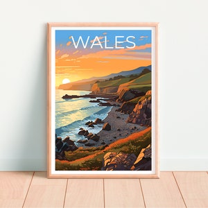 Wales Travel Poster, UK Wall Art, UK Print, Wales Poster, UK Poster ...