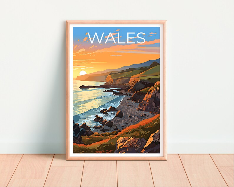 Wales Travel Poster, UK Wall Art, UK Print, Wales Poster, UK Poster ...