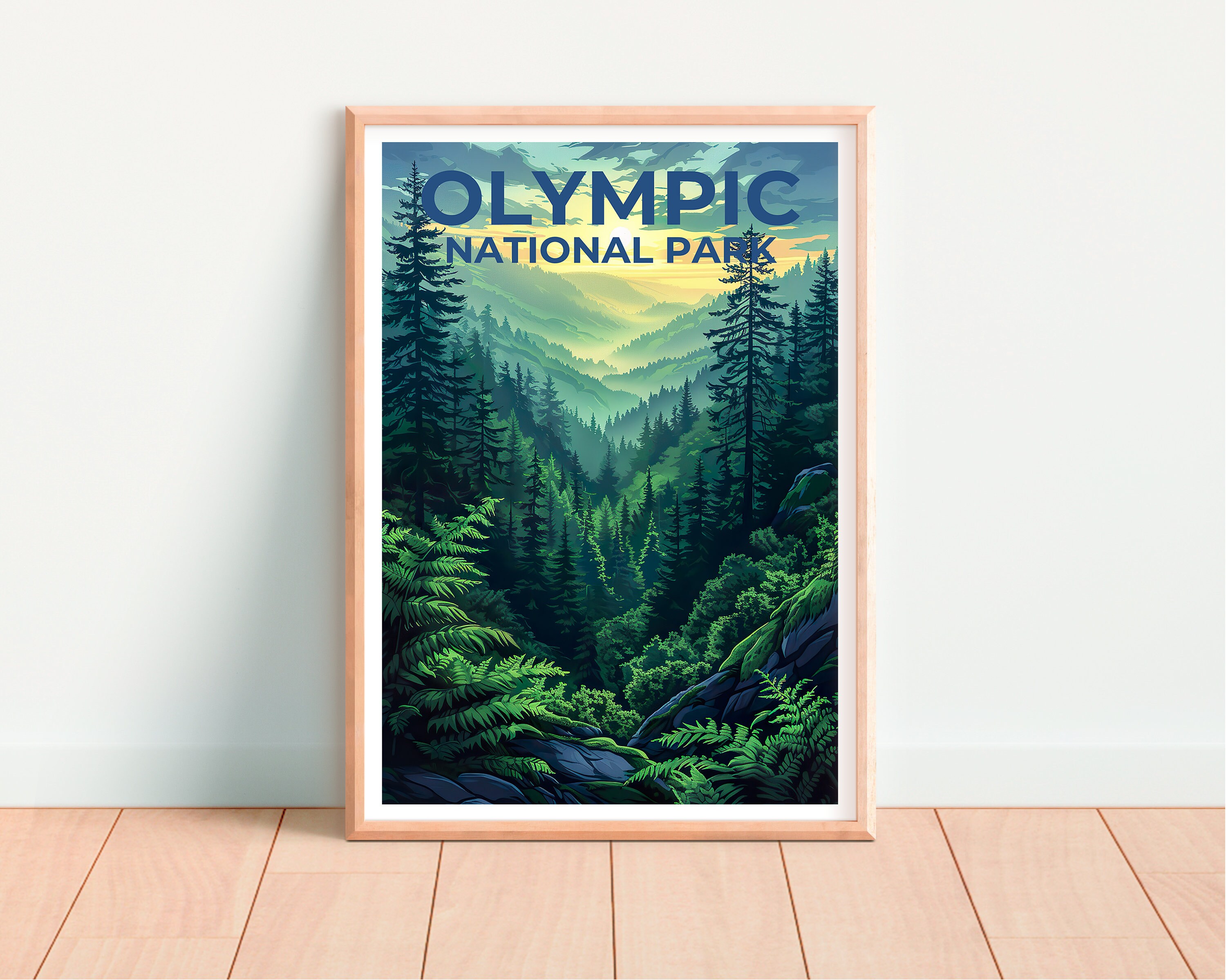 Olympic National Park Poster, Washington Print, Washington Art, Olympic ...