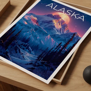 Alaska Poster, Alaska Print, Denali Poster, Denali National Park Print ...
