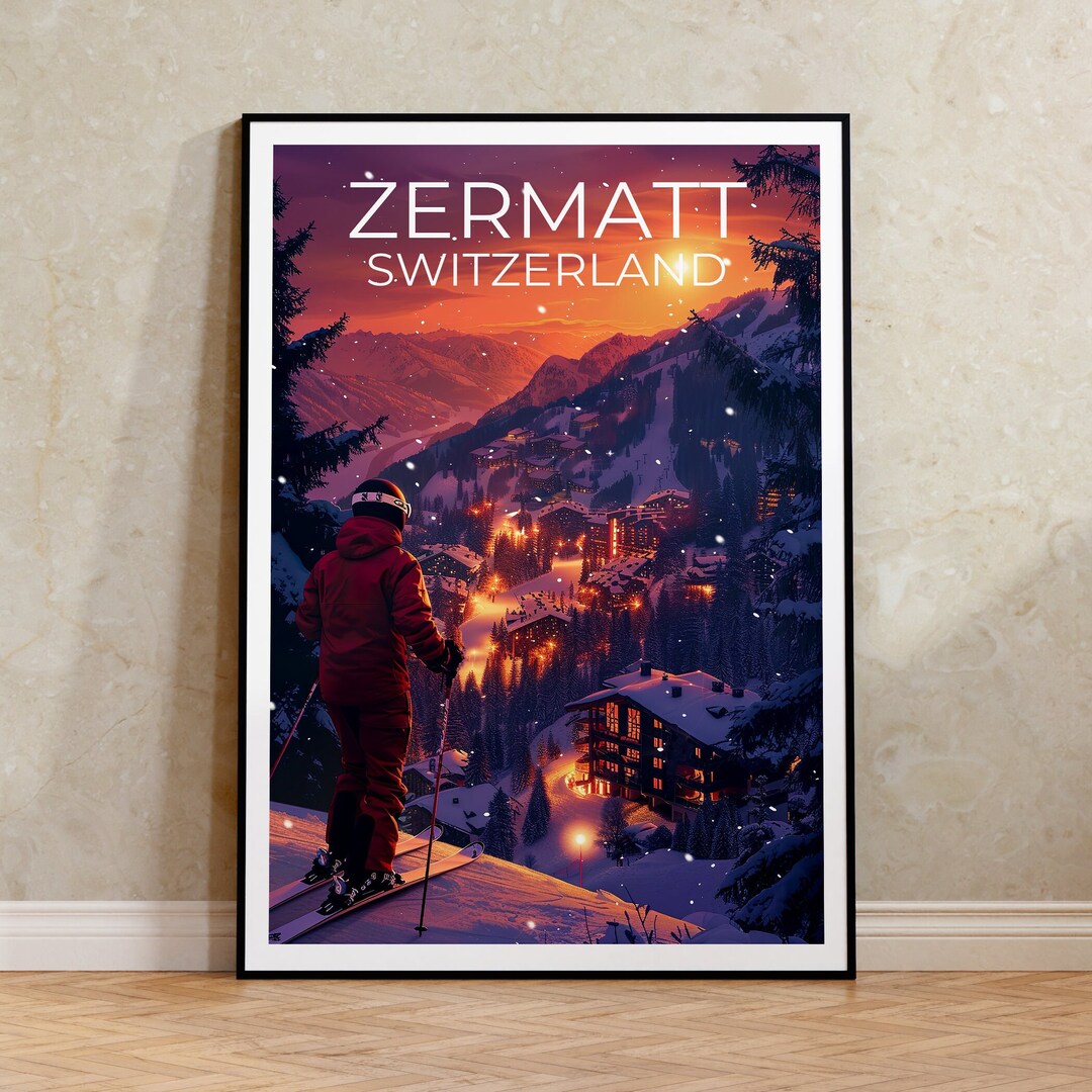 Zermatt Poster, Zermatt Print, Switzerland Poster, Switzerland Print ...