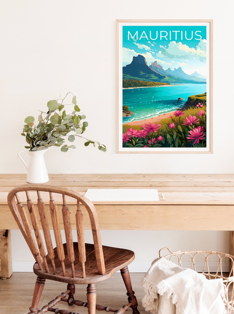Mauritius Poster, Mauritius Print, Coast Art, Coast Print, Mauritius ...